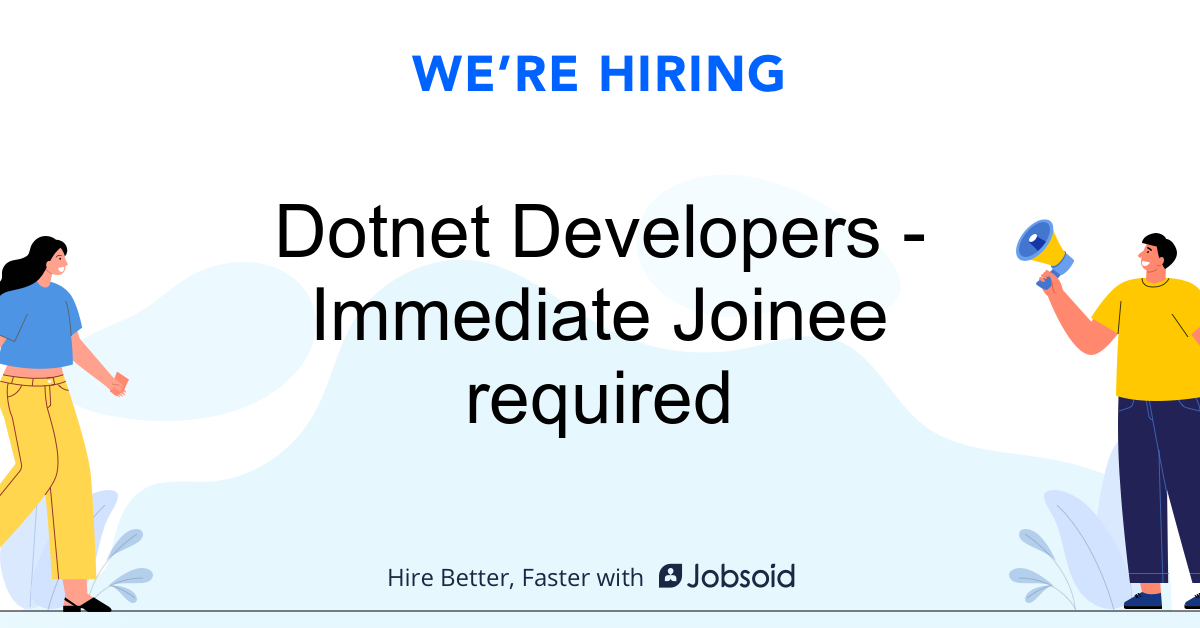 Dotnet Developers - Immediate Joinee required - Acies