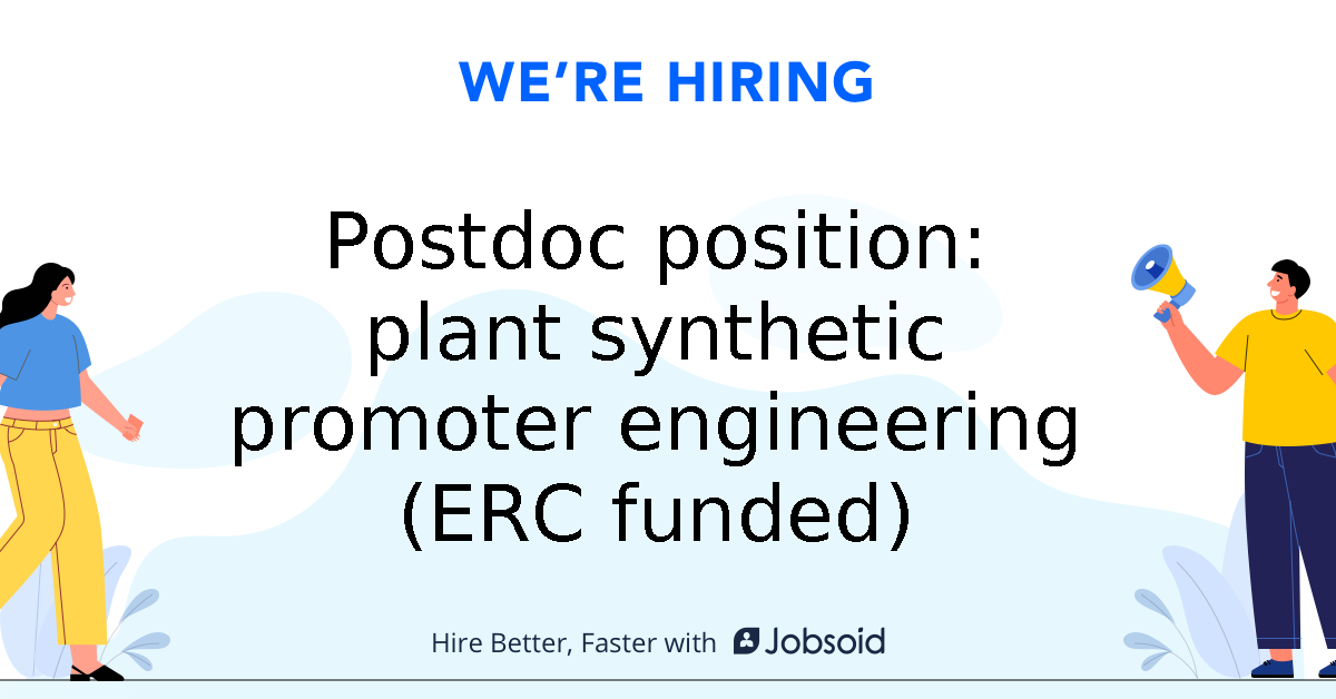 Postdoc position: plant synthetic promoter engineering (ERC funded) - VIB