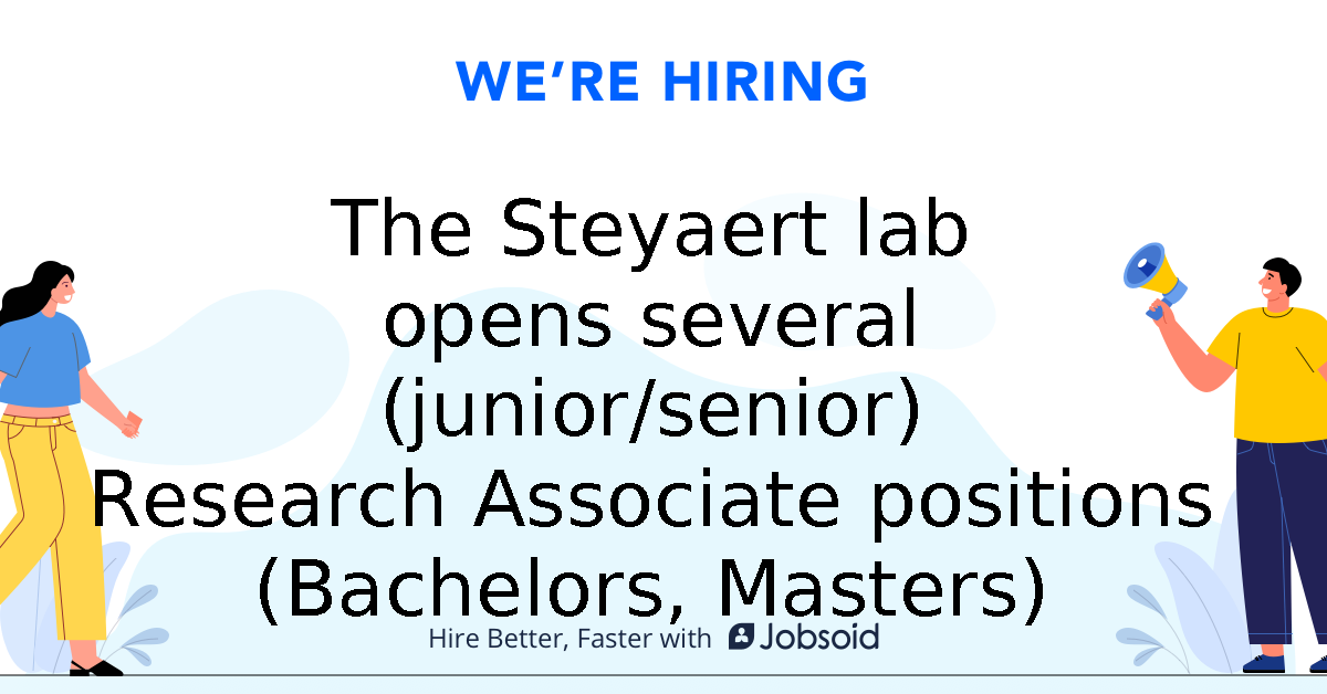 The Steyaert lab opens several (junior/senior) Research Associate ...