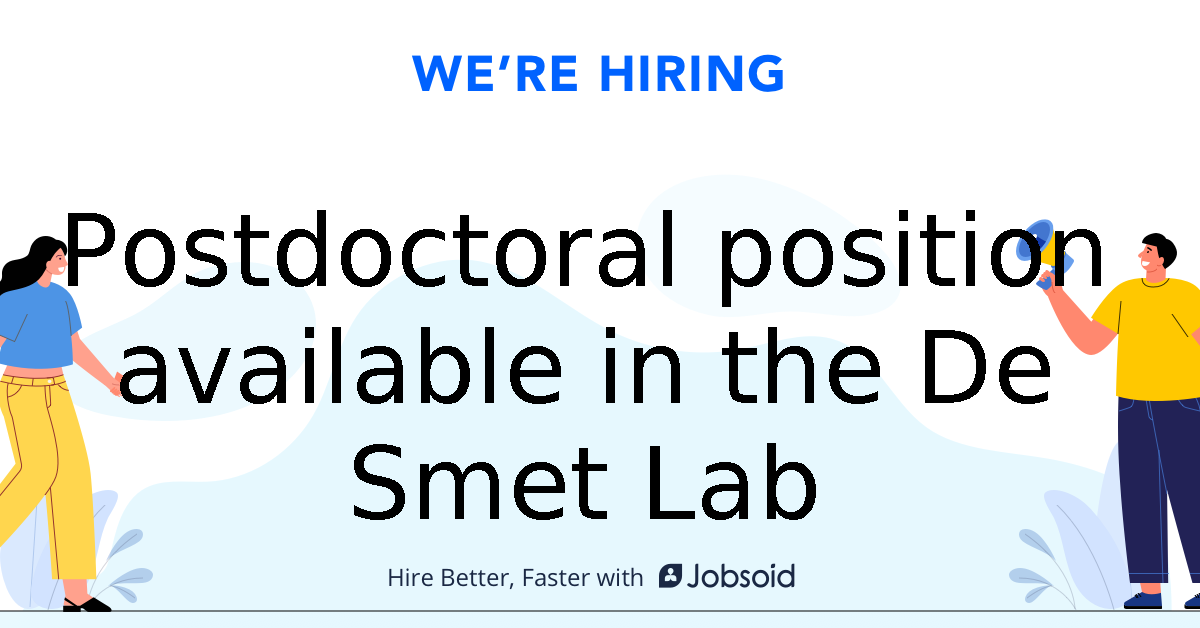 Postdoctoral position available in the De Smet Lab - VIB